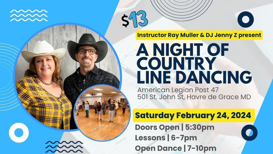 A Night of Country Line Dancing with Instructor Ray Muller, American ...