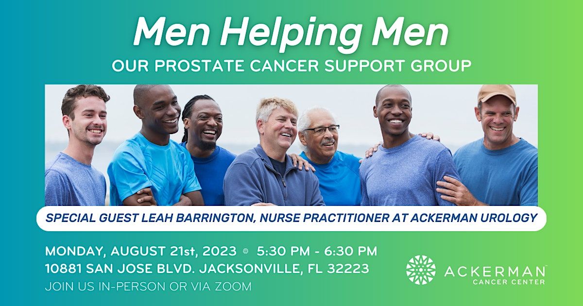 Men Helping Men Prostate Cancer Support Group Ackerman Cancer Center