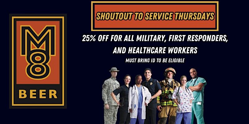 Shoutout to Service Thursdays, M8 Beer, Baltimore, 21 March to 26 ...