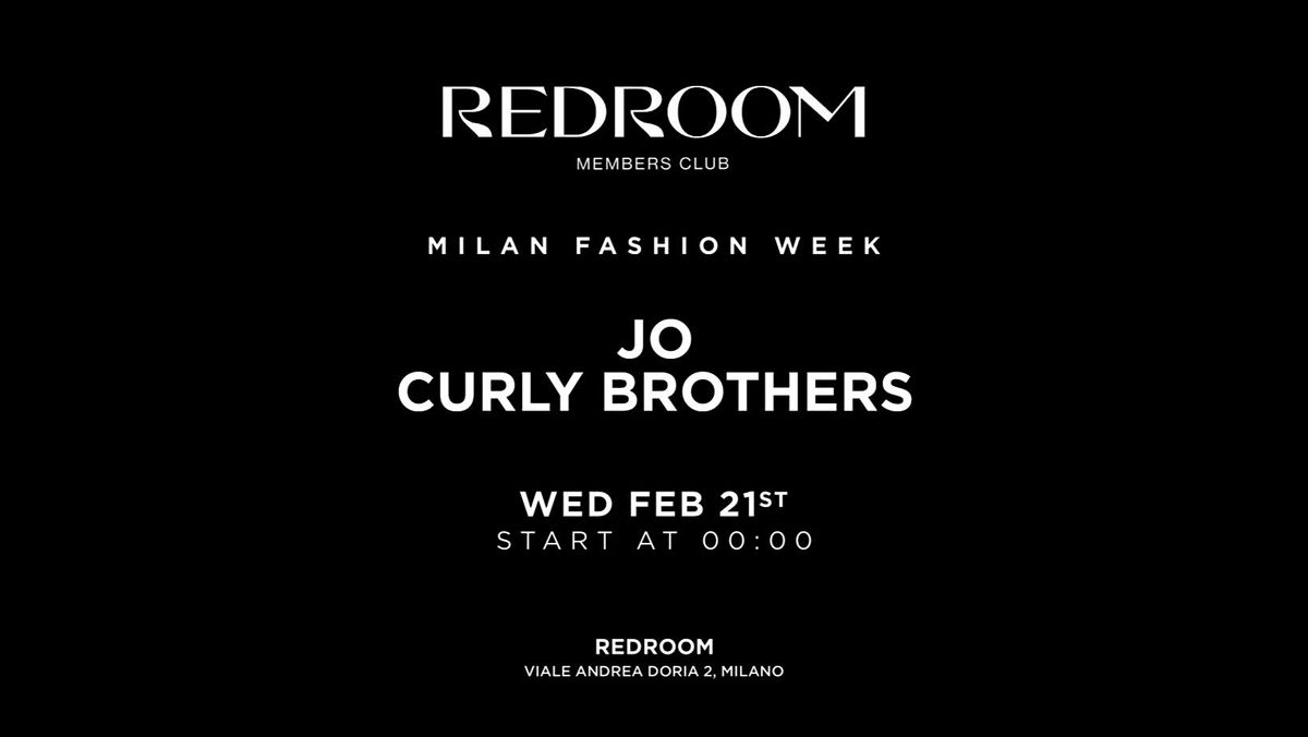 21/02 w// JO & CURLY BROTHERS @ Red Room Members Club, Viale Andrea ...