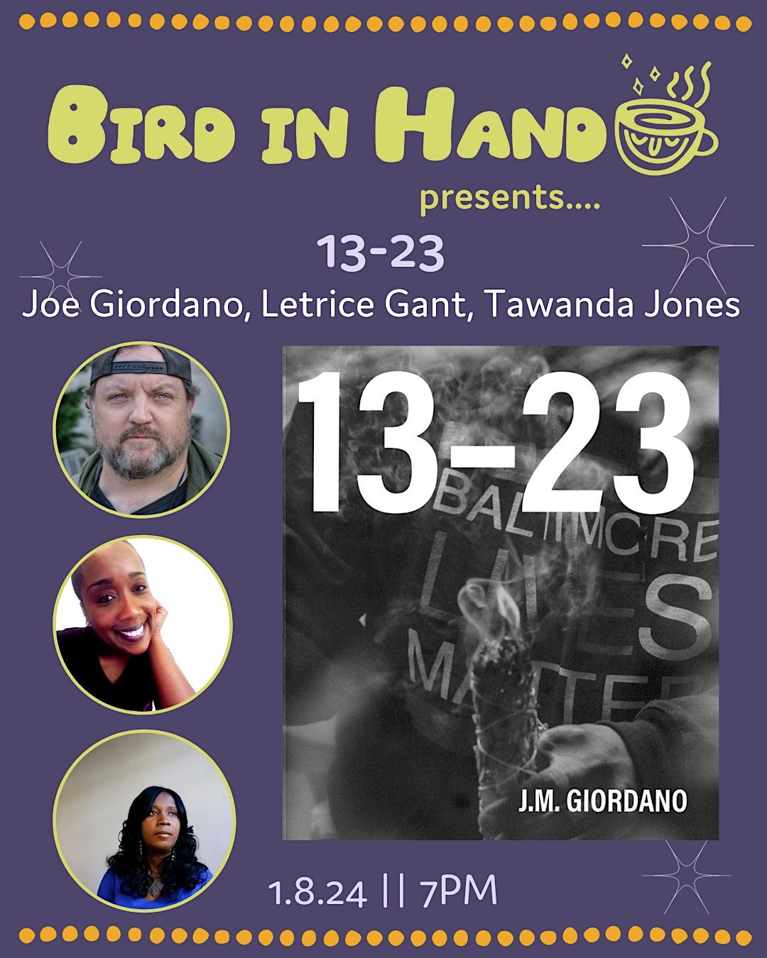 Joe Giordano: 13-23 with Letrice Gant and Tawanda Jones, Bird in Hand ...