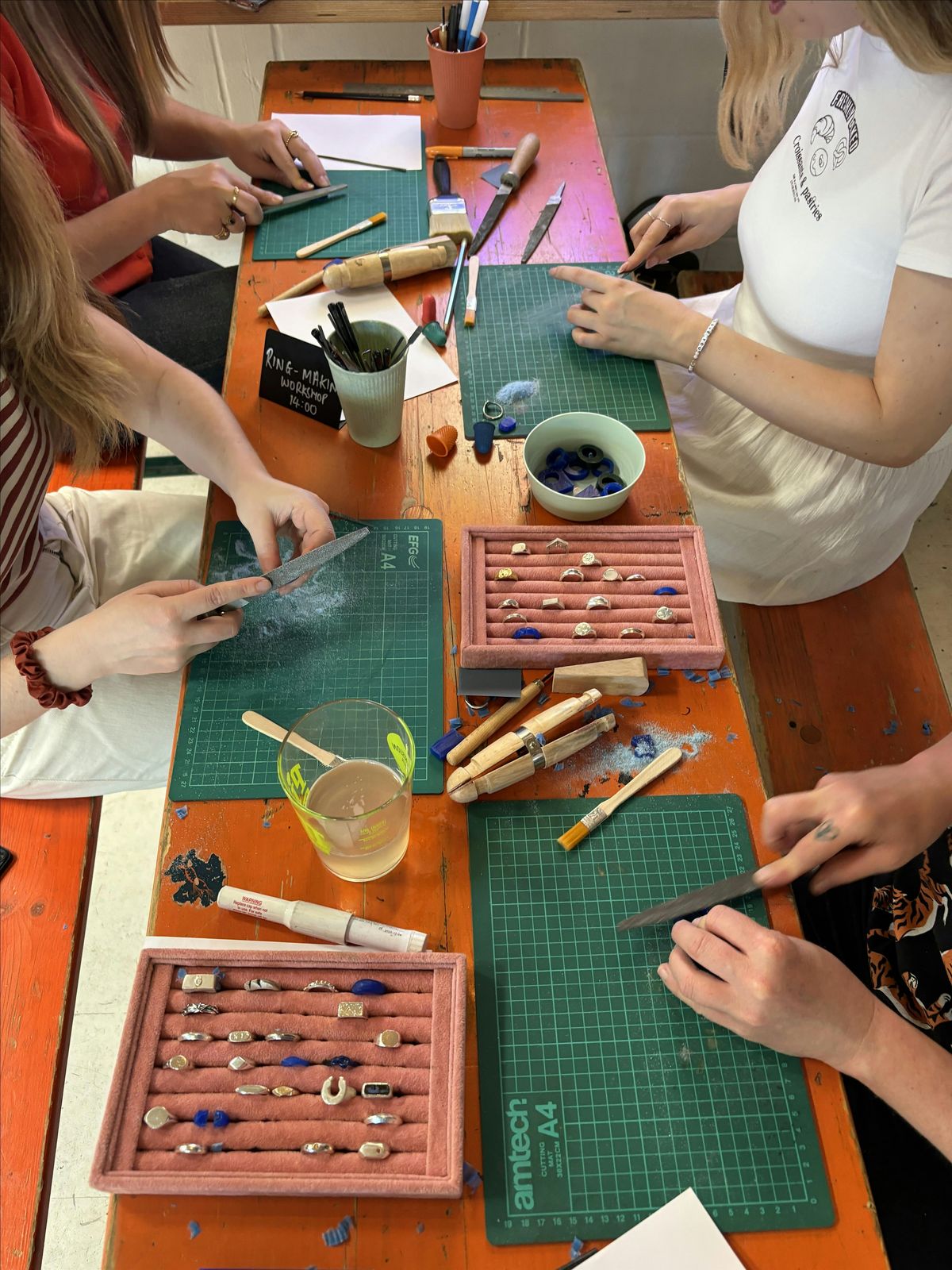 Wax ring carving workshop at Beak Taproom, Beak Brewery, Lewes, 22 June ...