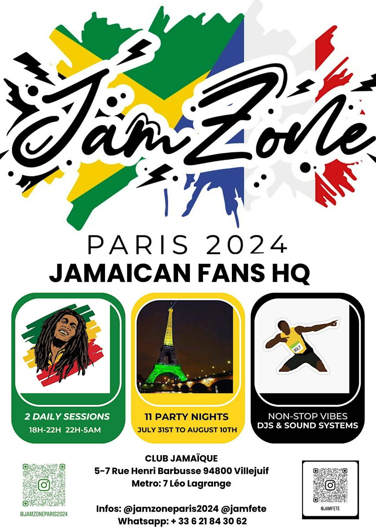 JAM ZONE OPENING PARTY, 5 Rue Henri Barbusse, Villejuif, 31 July to 1 ...
