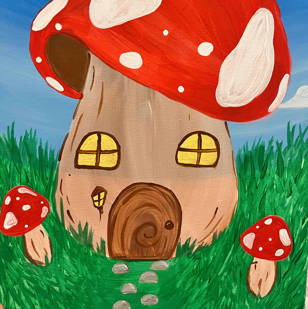 Lets Paint! Toadstool House, Sweet Beans Coffee Bar, Hampton, 24 March ...