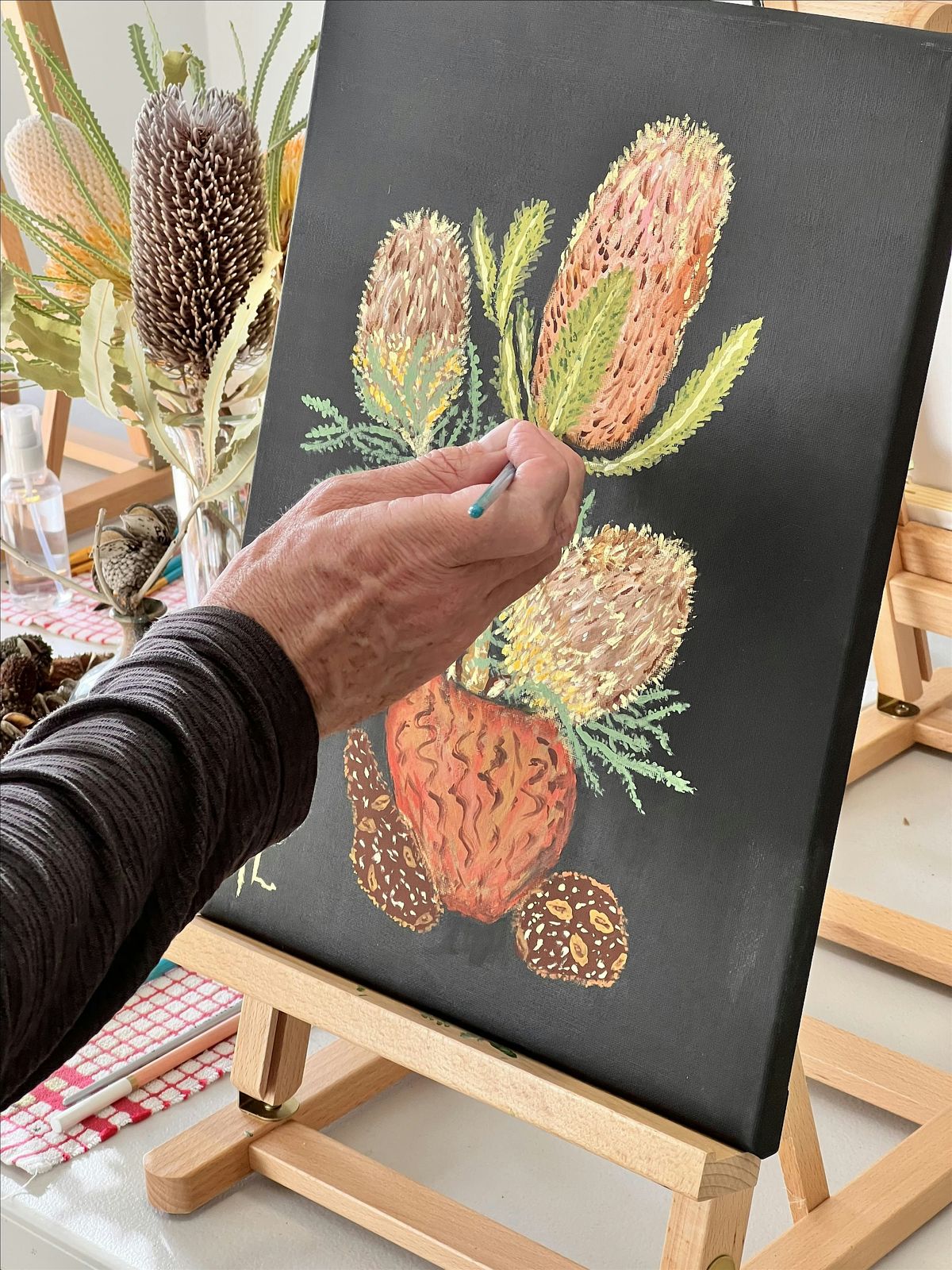 Interpretation of Flowers: Banksias (Painting Workshop), William Topp ...