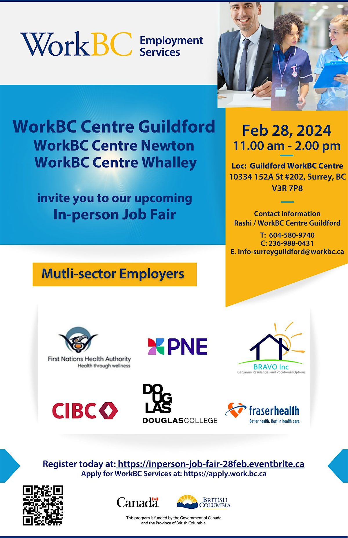 In-Person Job Fair at WorkBC Centre Guildford / Multi-sector Employers ...
