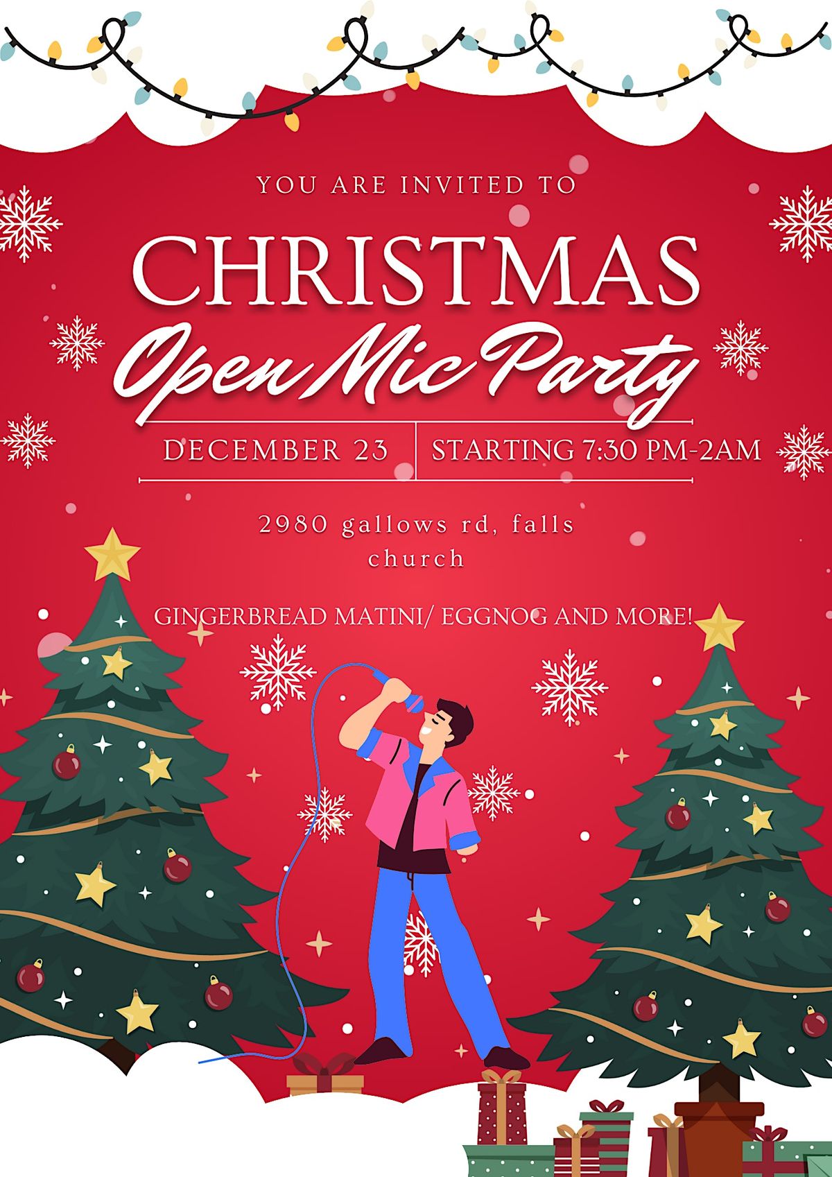 Christmas open mic karaoke party, Musicbox karaoke, Falls Church, 23 ...