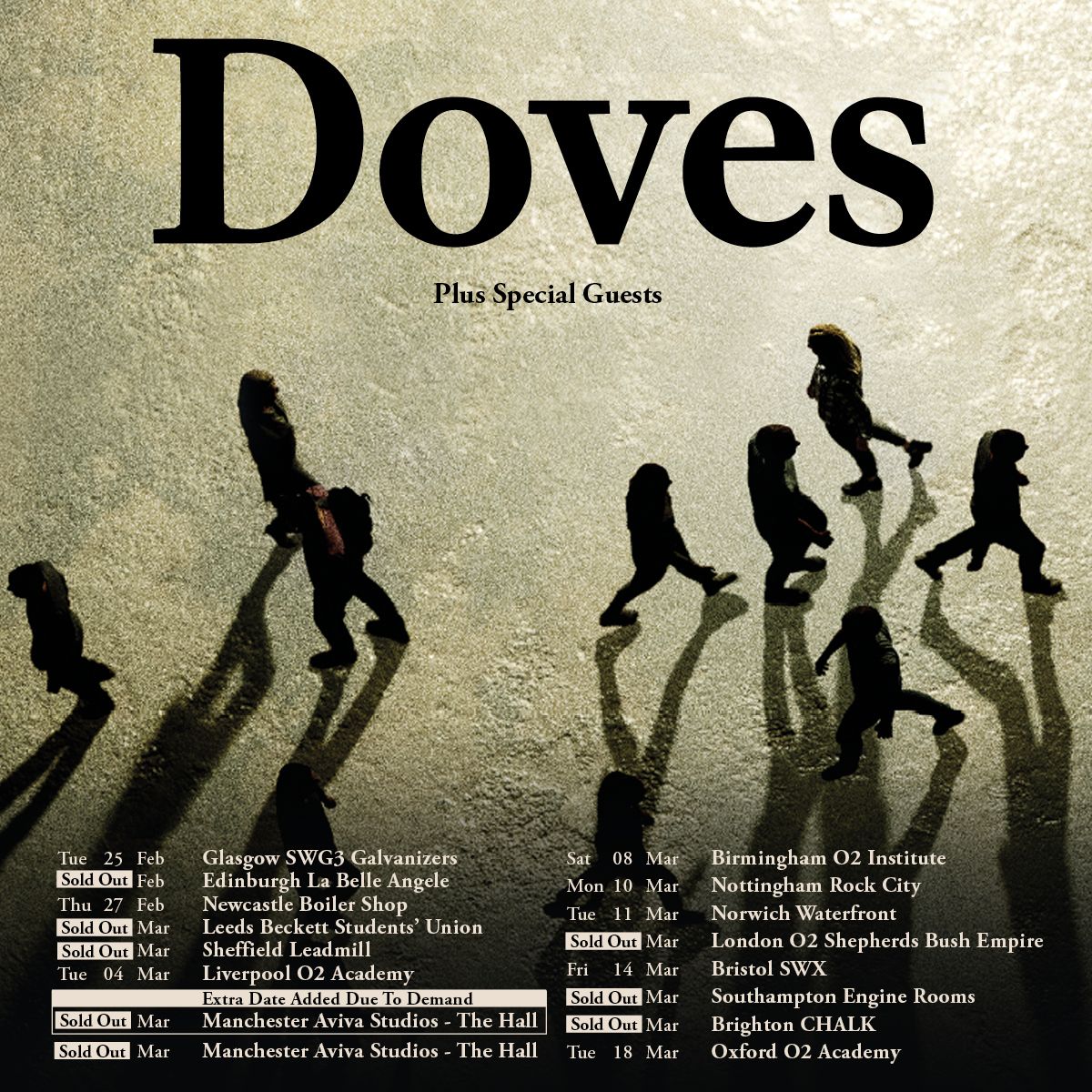 Doves Manchester Tickets, Aviva Studios, Manchester | AllEvents