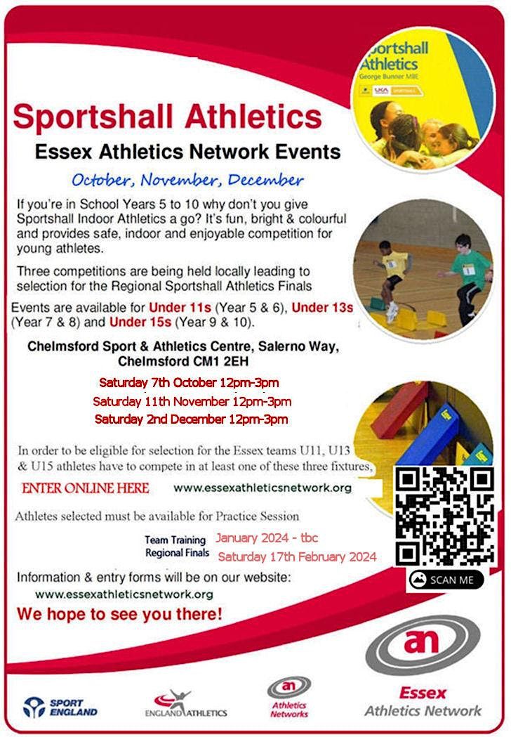 EAN Sportshall 2023 Round 3 December, CM1 2EH, Chelmsford, 2 December ...
