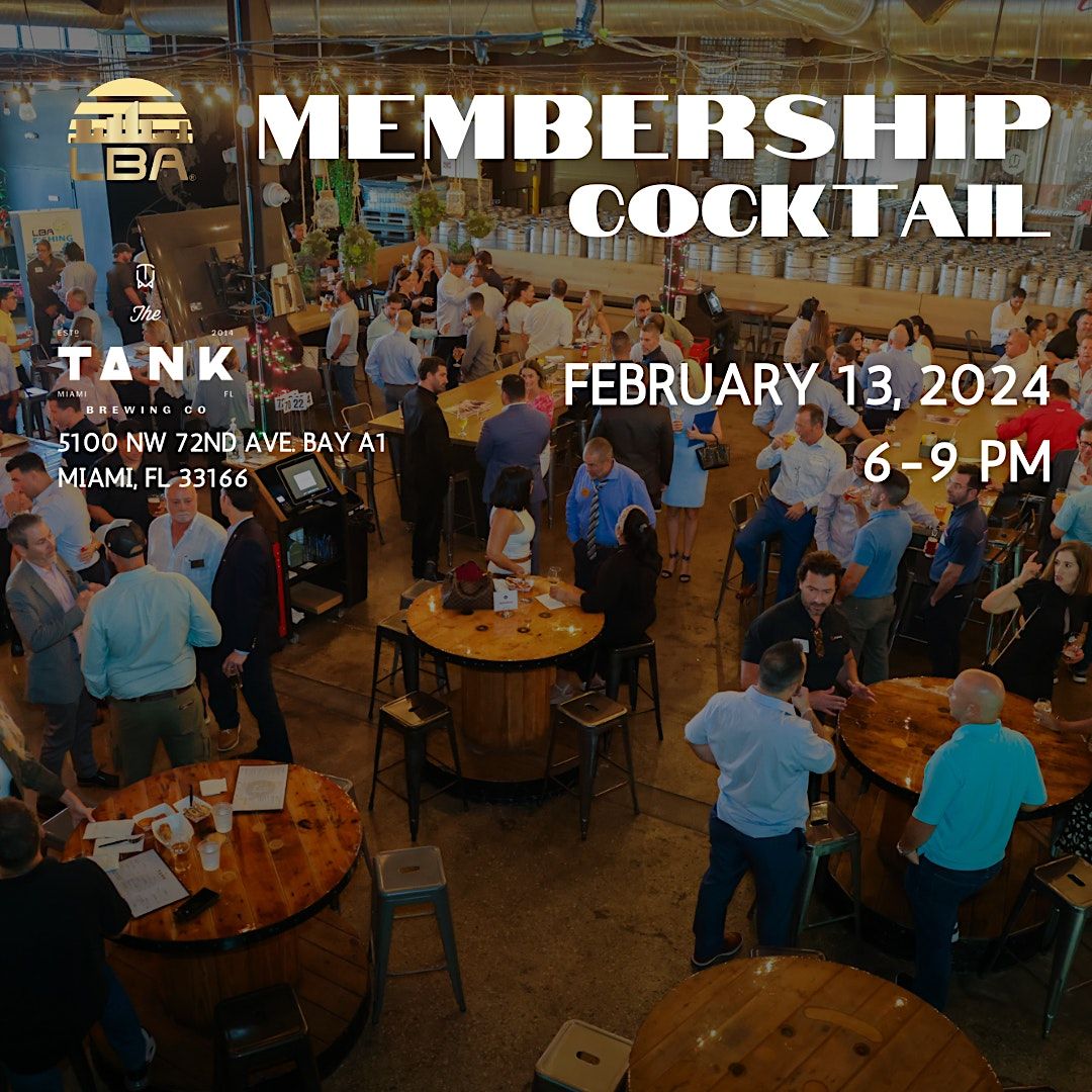 February Membership Cocktail, The Tank Brewing Co., Miami, 13 February ...