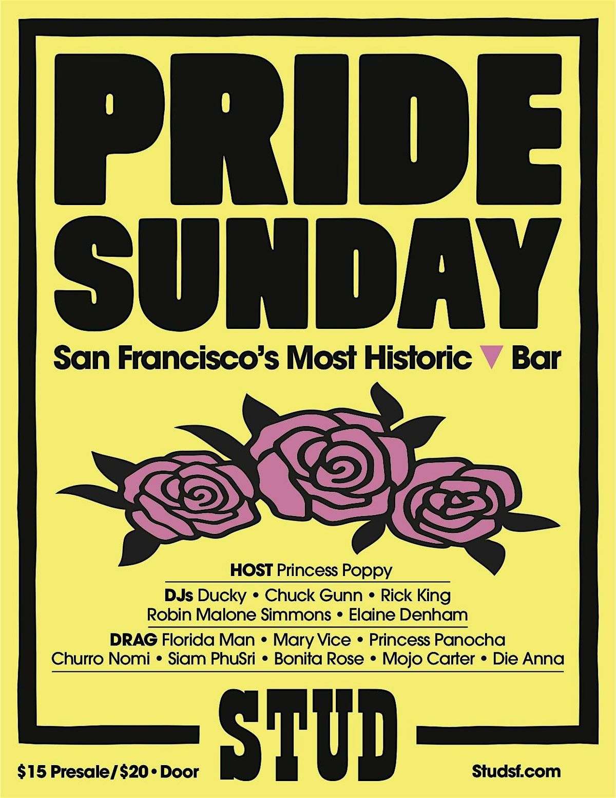 PRIDE SUNDAY at THE STUD, 1123 Folsom St, San Francisco, 30 June to 1 ...