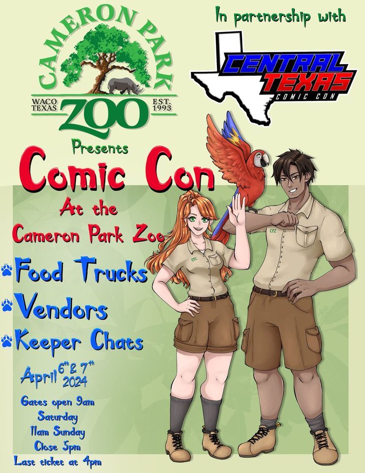 Comic Con at Cameron Park Zoo, Cameron Park Zoo, Waco, 6 April to 7 ...