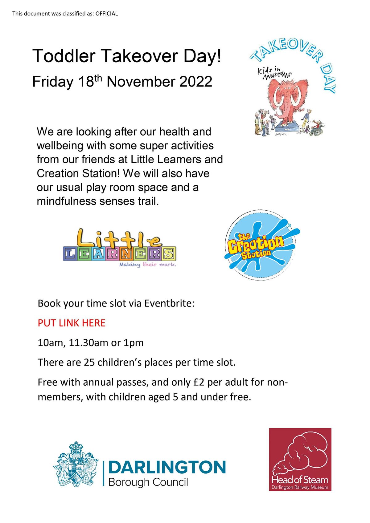 Toddler Takeover Day, Redhall Community Association, Darlington, 17 ...