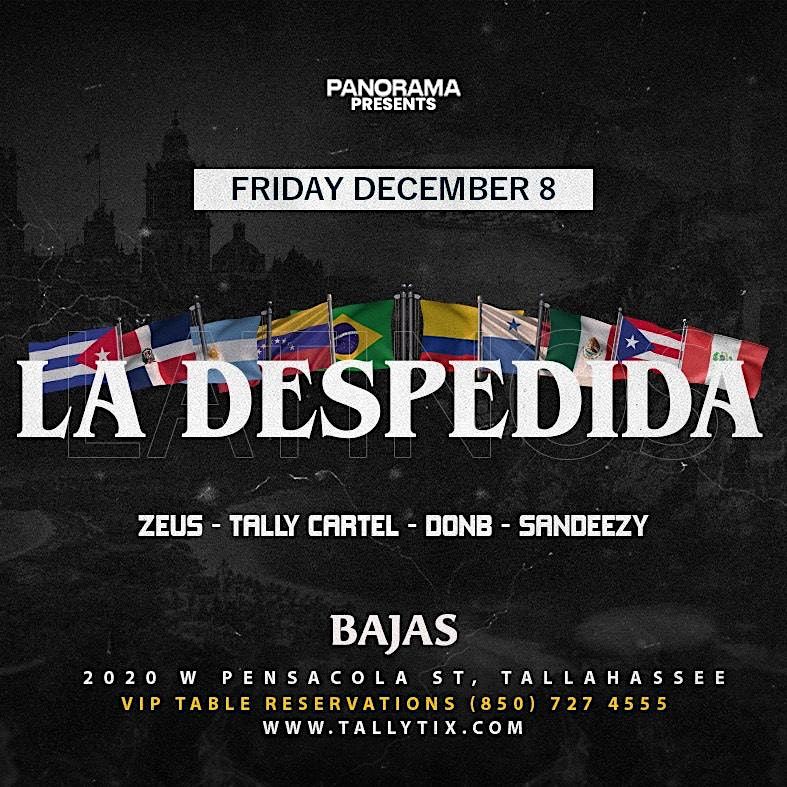 LA DESPEDIDA - Last Latin Night of The Year!, Bajas, Tallahassee, 8 ...