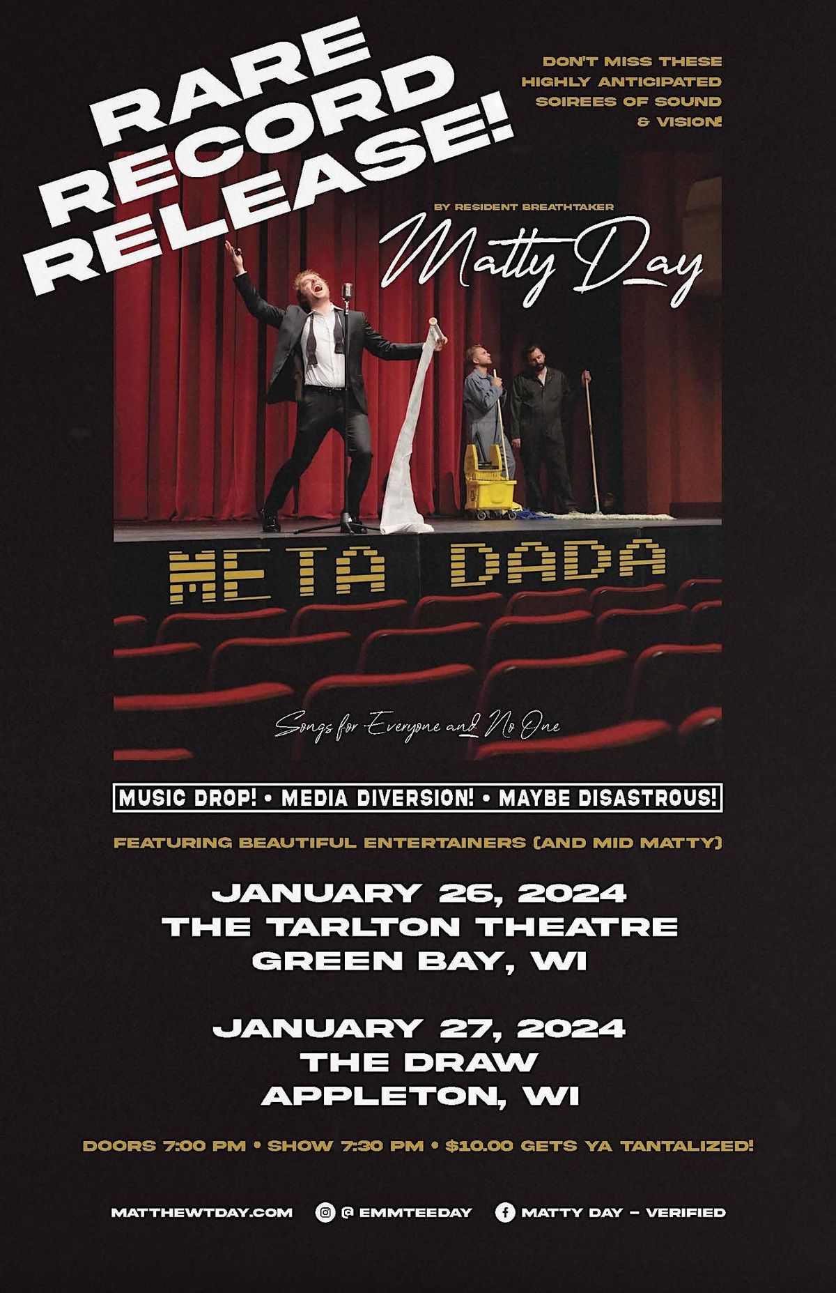 Matty Days META DADA Soiree | The Tarlton Theatre, The Tarlton Theatre ...
