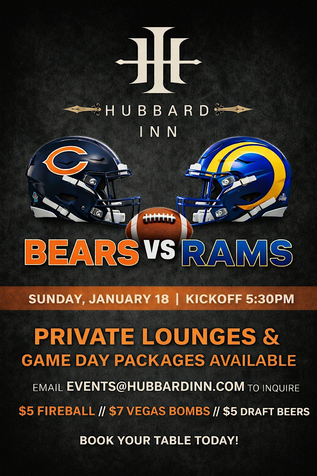 Bears Open Bar Watch Party, Hubbard Inn, Chicago, 18 January 2026 ...