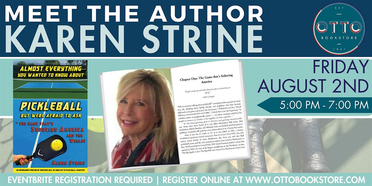 Meet the Author | Karen Strine, The Otto Bookstore, Williamsport, 2 ...
