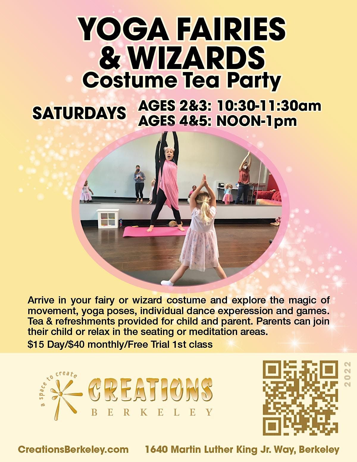 Yoga Fairy & Wizard Costume Tea Party Ages 4 & 5, Creations Berkeley ...