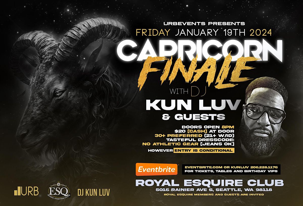 Capricon Finale w/ DJ Kun Luv, Royal Esquire Club Inc, Seattle, 19 ...