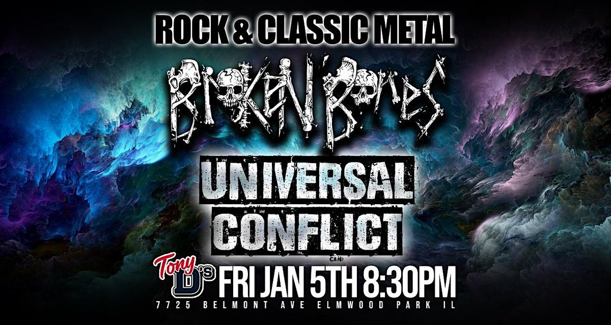 Broken Bones Rock Covers & Universal Conflict Classic Metal Covers at ...