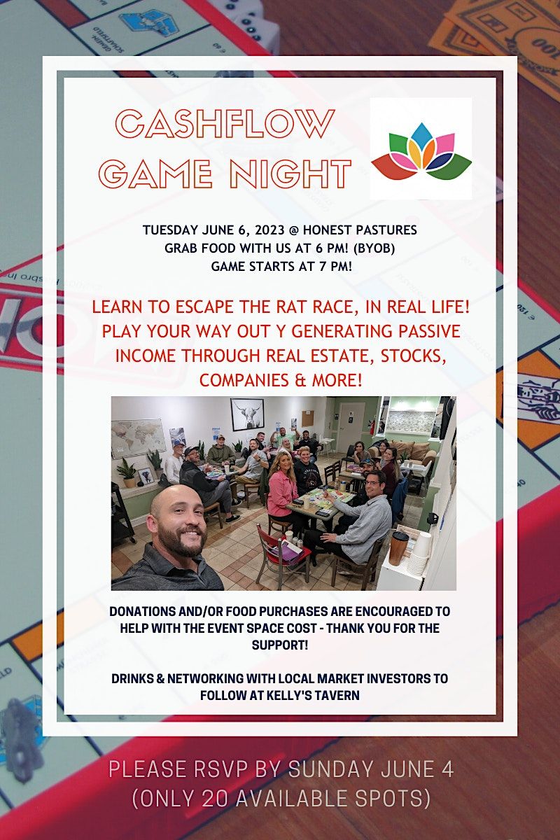 Cash Flow Game Night, Honest Pastures, Virginia Beach, 6 June 2023 ...