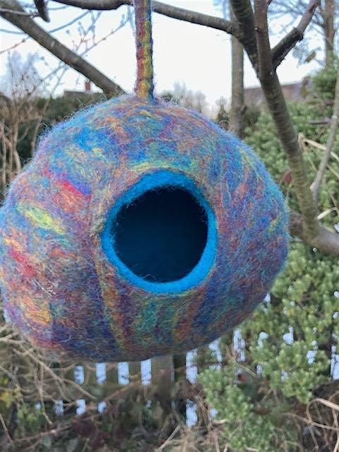 Create a hand-felted garden pod for birds, The Craft House, Bradford, 4 ...