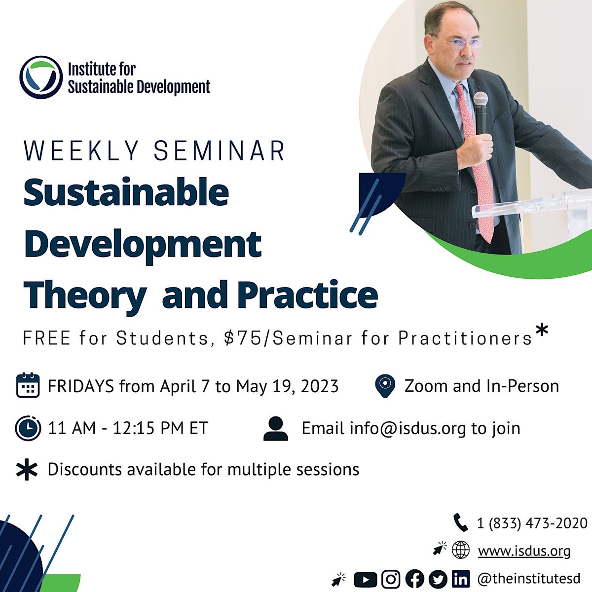 ISD Weekly Seminar: "Sustainable Development Theory and Practice", May ...