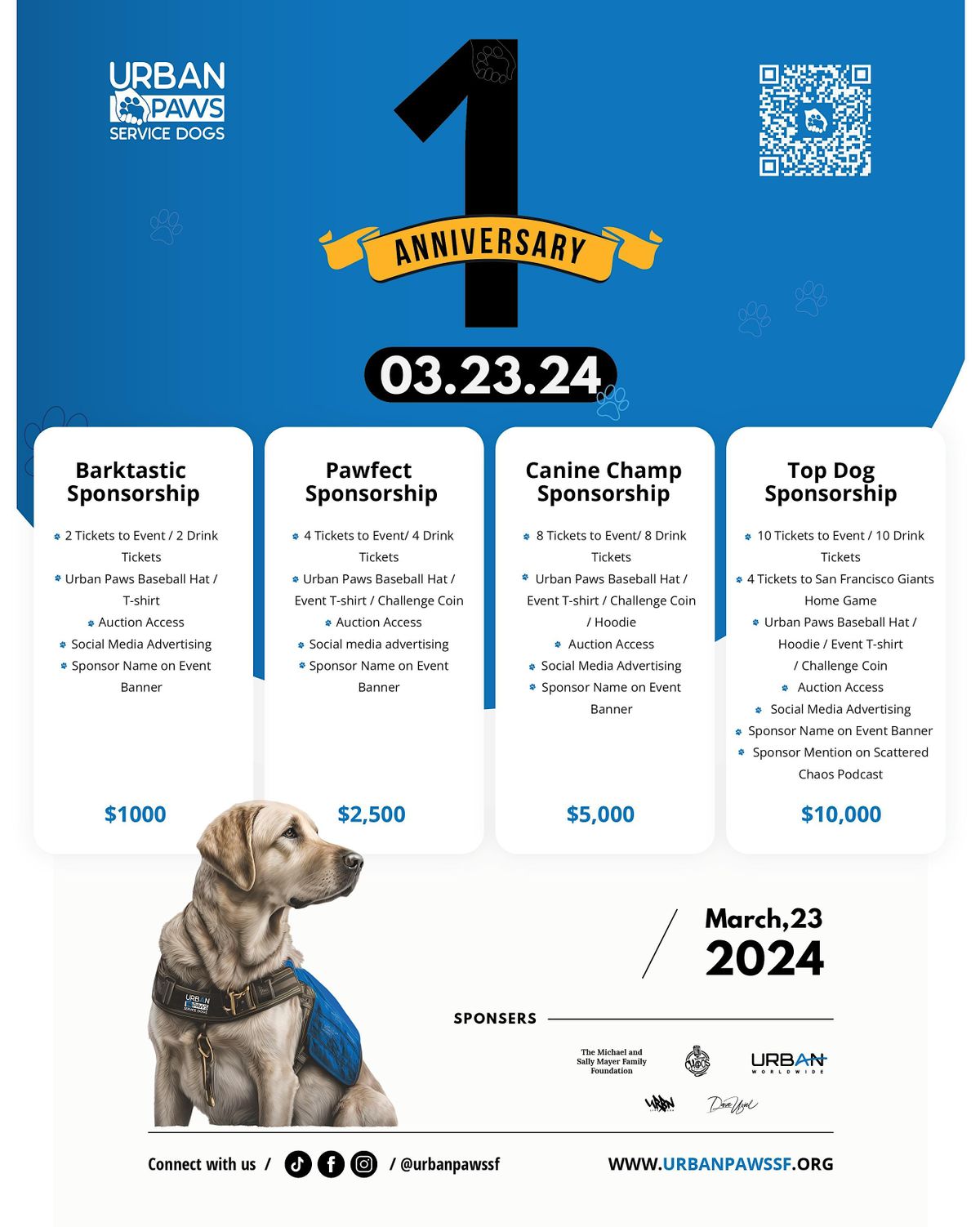 Urban Paws Service Dogs 1 year anniversary fundraiser, 1162 San Mateo ...