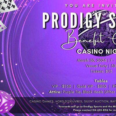 Prodigy Sports Benefit Gala, Venue Forty|50, Addison, March 30 2024 ...