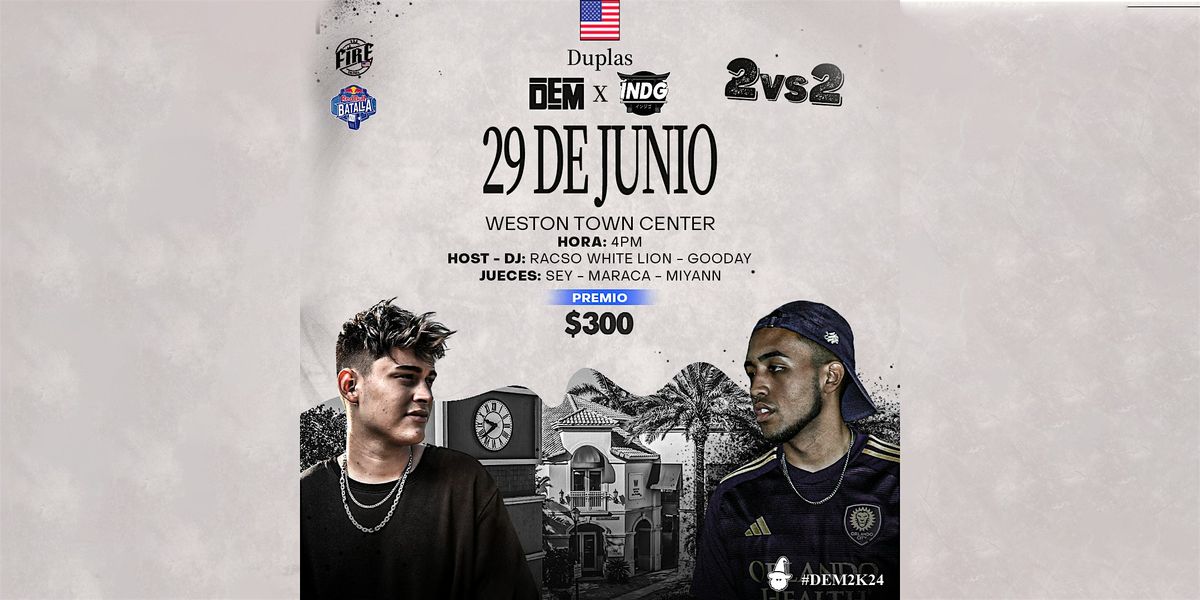 Batalla de rap en Español! Dem Battles x Indigo 2vs2, Weston Town ...