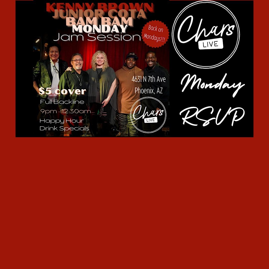 Monday Night Kenny Junior and Bam Jam, Char's Live, Phoenix, 5 June to ...