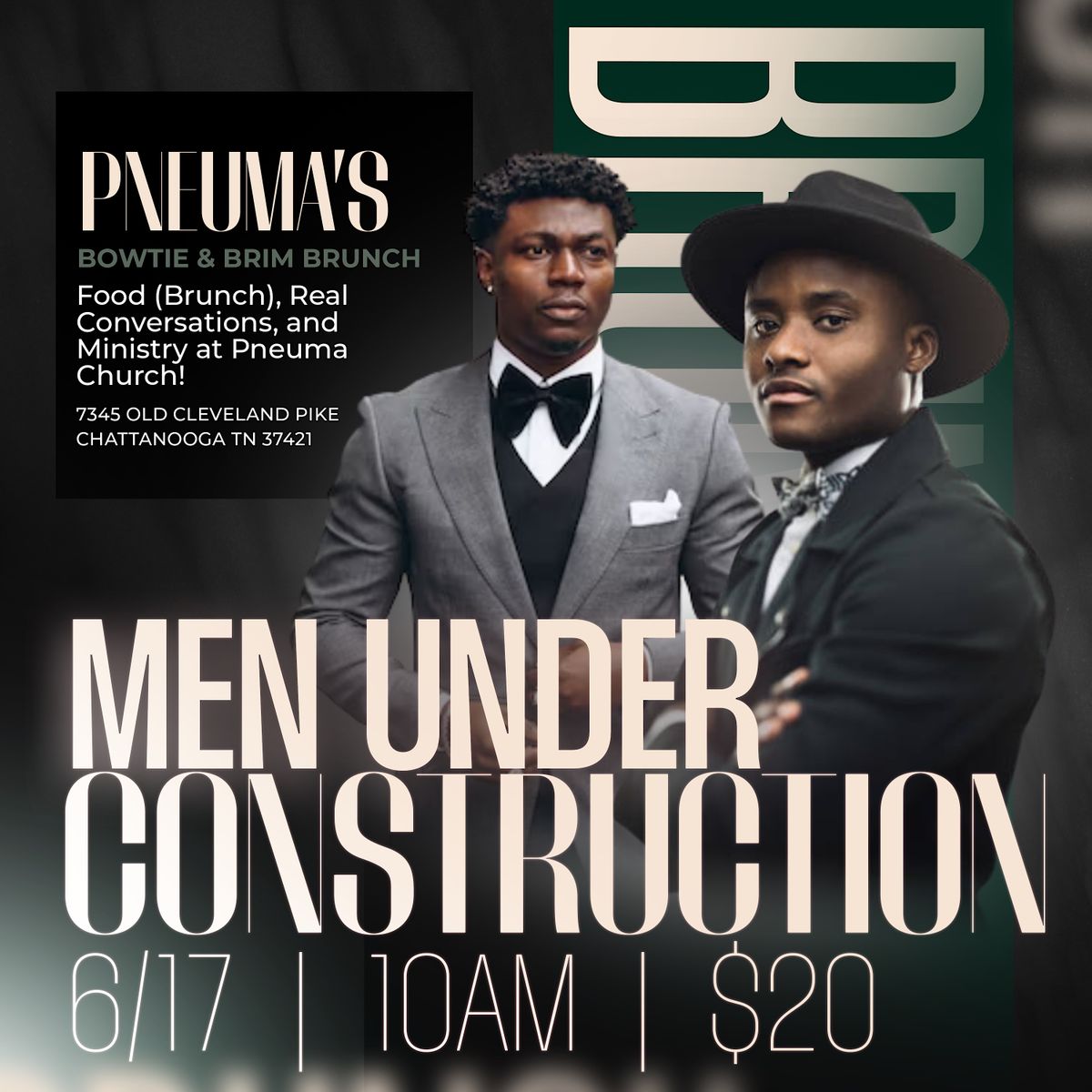 Men Under Construction Bowtie & Brim Brunch, Pneuma Church, Chattanooga ...