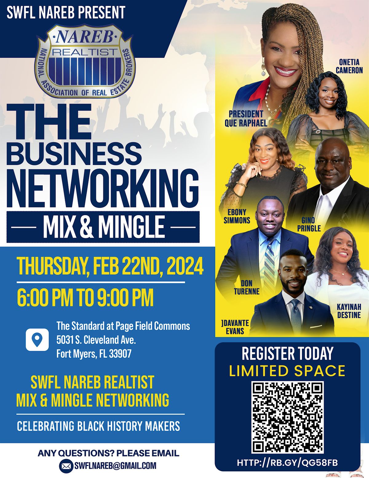 SWFL NAREB REALTIST Mix & Mingle NETWORKING Celebrating Black History ...