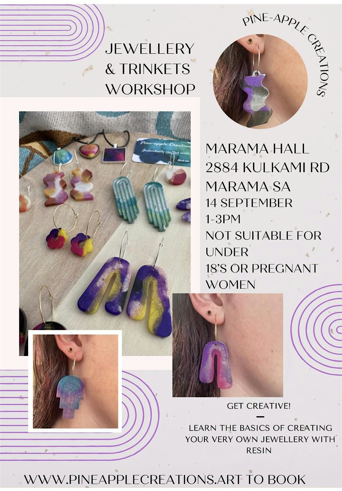Jewellery and trinkets resin 101 workshop (MARAMA, SA), Marama Hall ...
