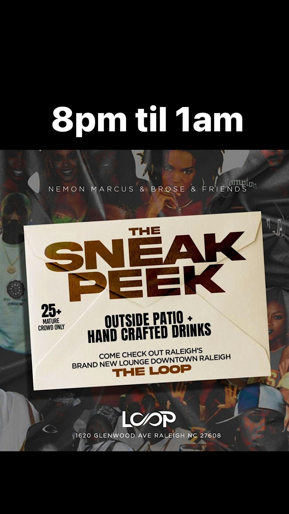 “Sneak Peek “ Tonight 25 + All New Loop Lounge 8pm til 1am, Proof Five ...