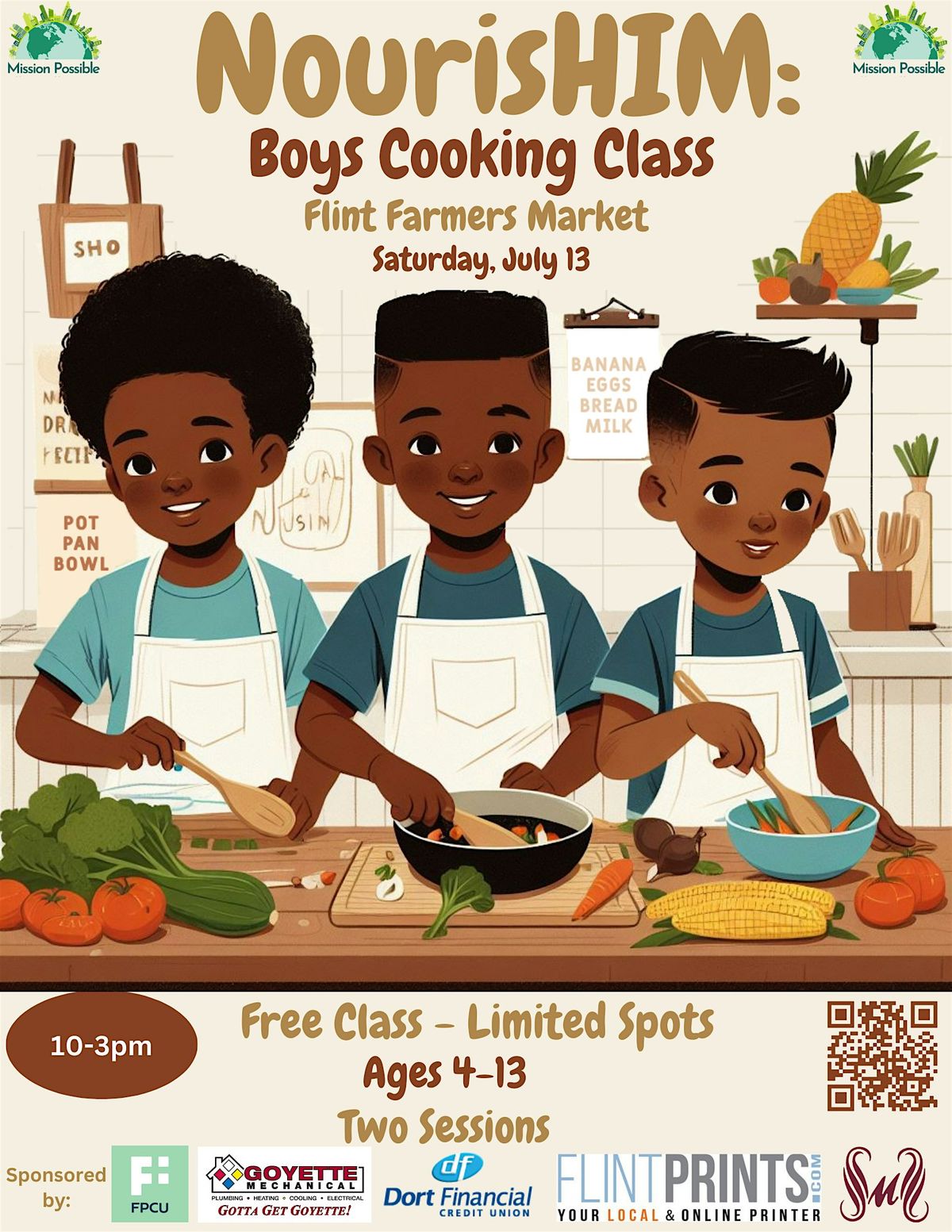 NourisHIM: Boys Cooking Class (Ages 4-13) Session 1, Flint Farmers ...