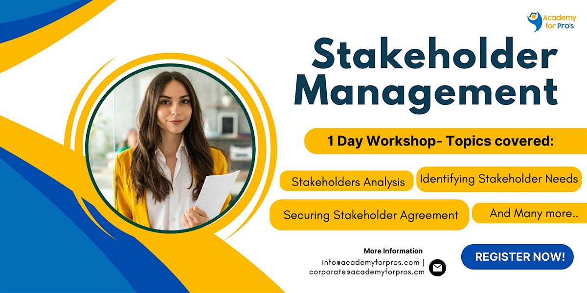 Stakeholder Management 1 Day Workshop in Fayetteville, NC, For venue ...