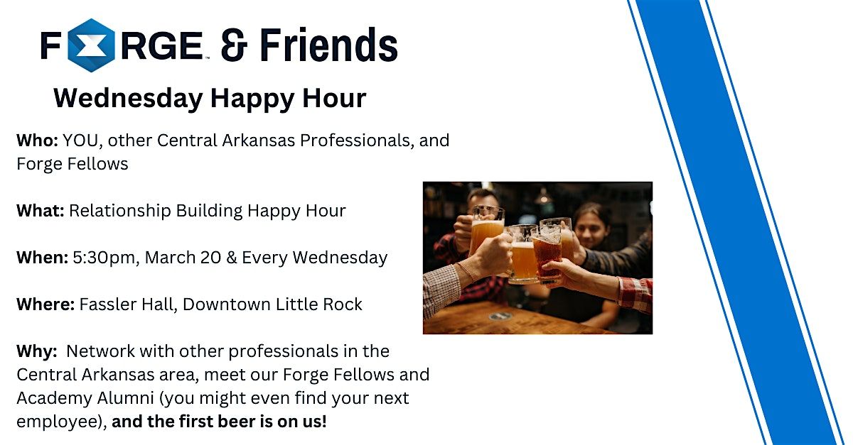 Forge & Friends Wednesday Happy Hour, Fassler Hall, Little Rock, 20 ...