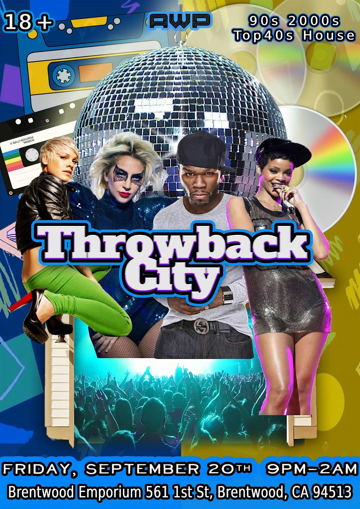 Throw Back City 90s V.S. 2000s night, Brentwood Emporium, 20 September ...