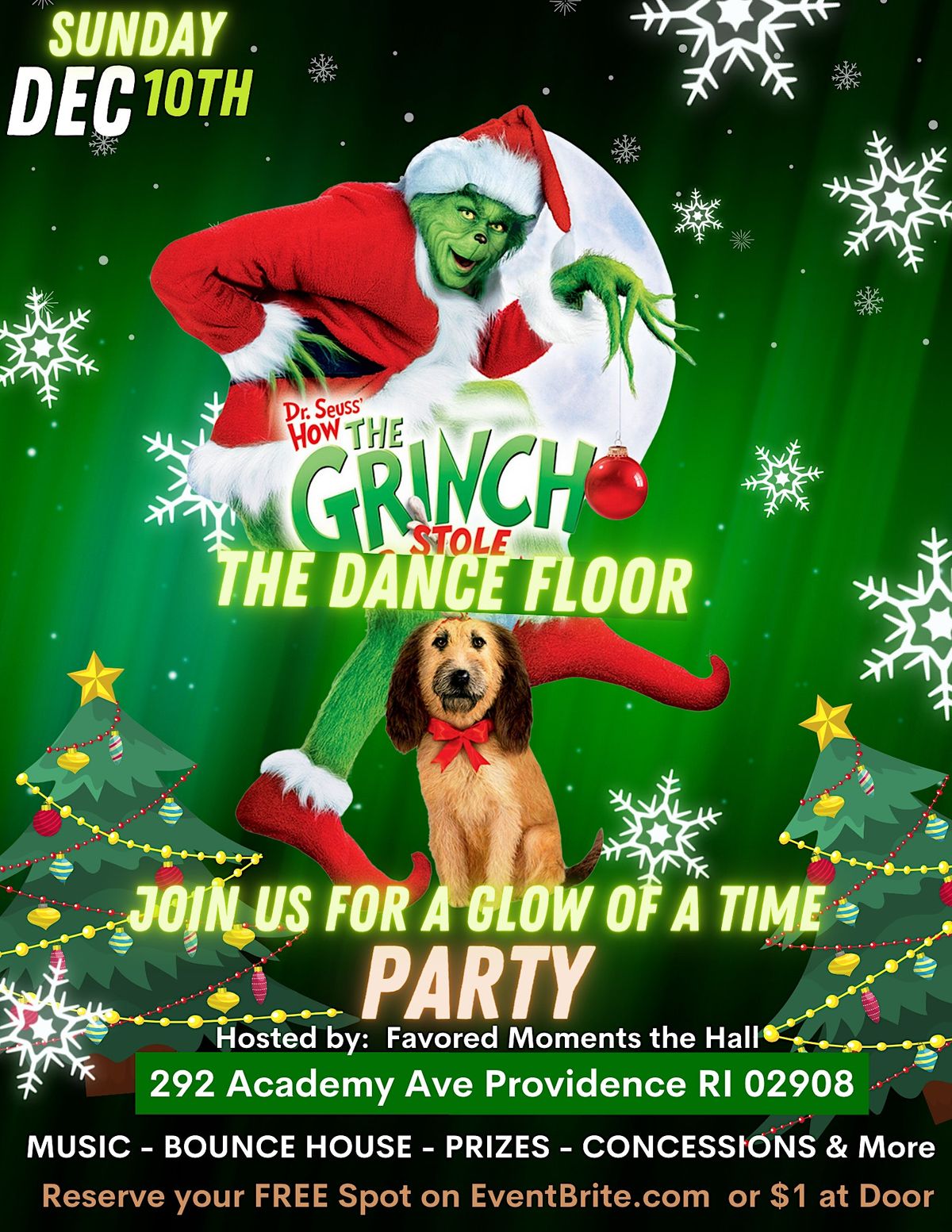 Grinch GLOW Party, Favored Moments the Hall, Providence, 10 December ...