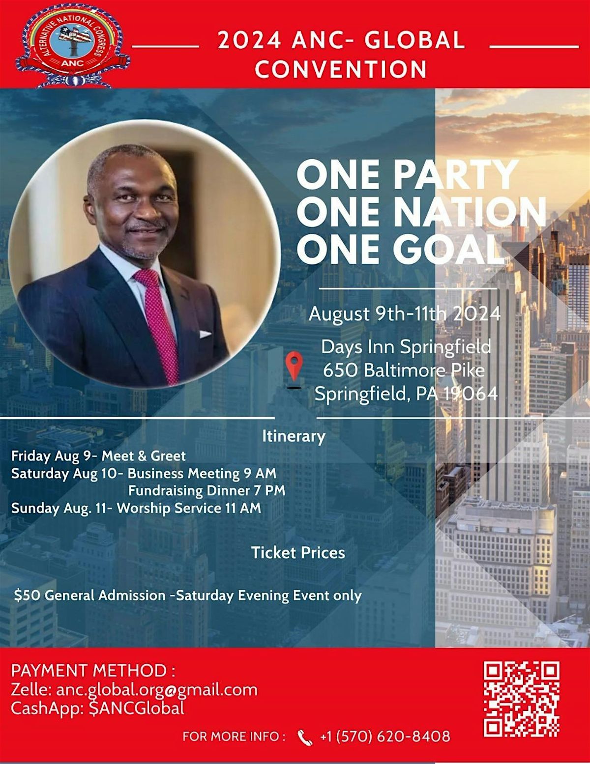 2024 ANC-GLOBAL CONVENTION, 650 Baltimore Pike, Springfield, 9 August ...