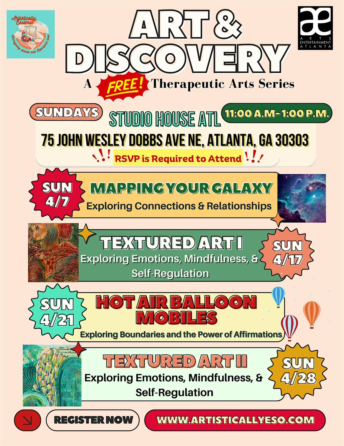 Art & Discovery: Mapping Your Galaxy, Studio House Atlanta, 7 April ...