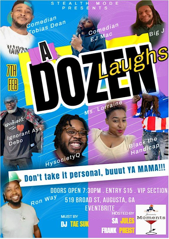 1st Wednesdays - A Dozen Laughs, 519 Broad Street, Augusta, GA, USA, 7 ...