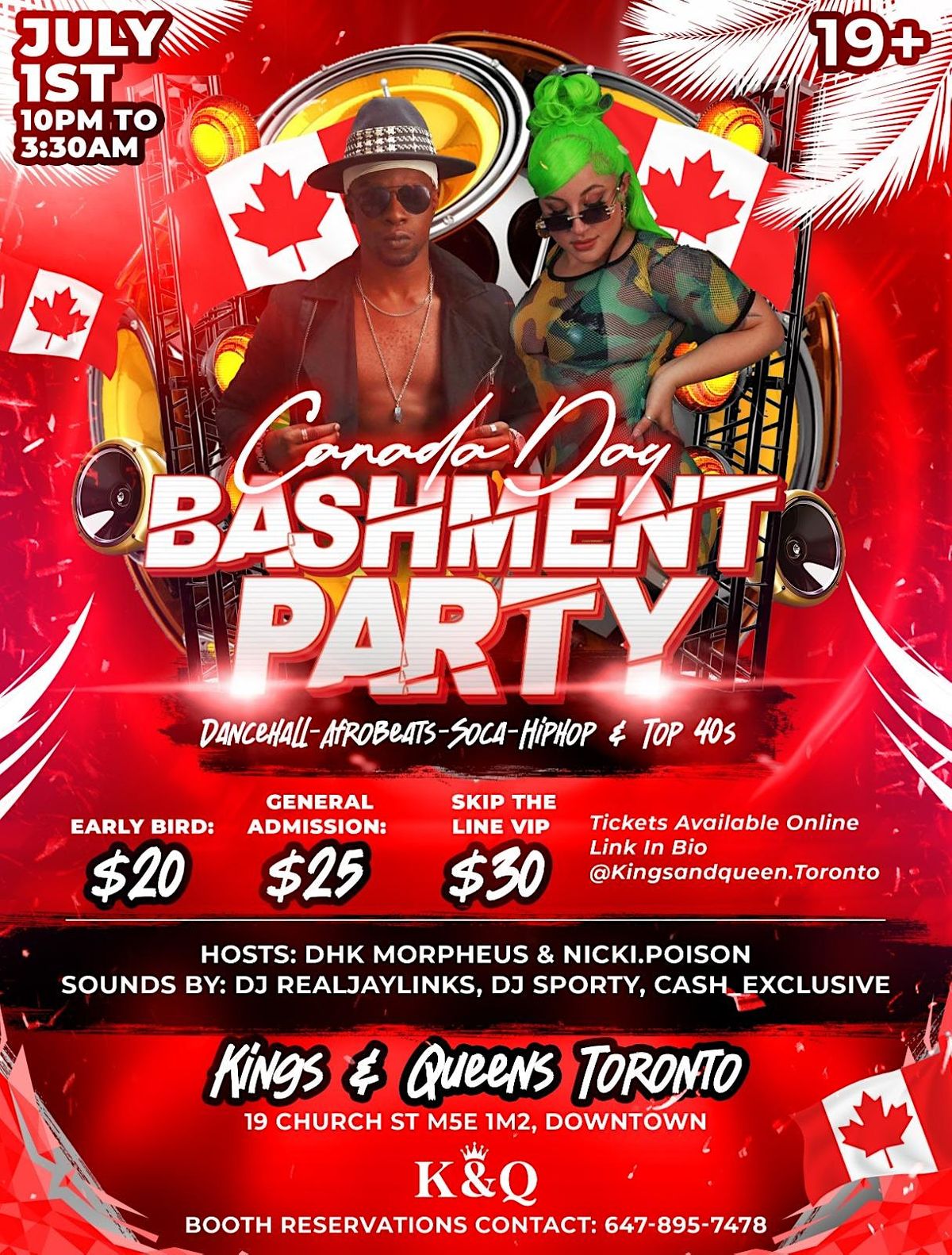 CANADA DAY BASHMENT PARTY, 19 Church St, Toronto, 1 July to 2 July ...