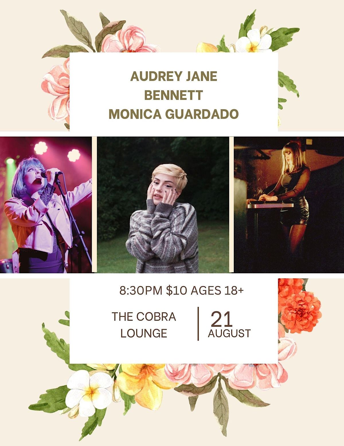 Audrey Jane w/ Bennett & Monica Guardado, The Cobra, Nashville, 21 ...