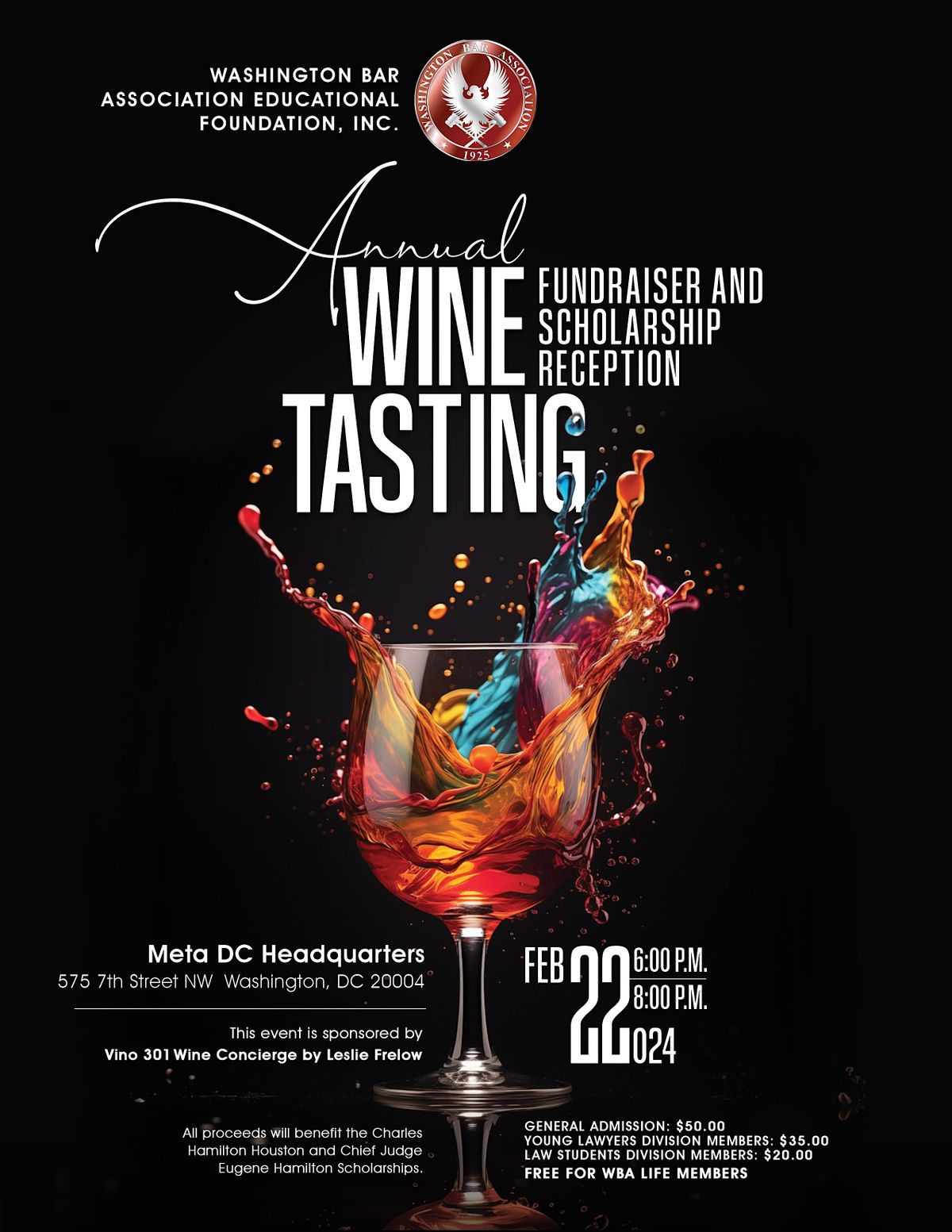 WBAEF Annual Wine Tasting & Scholarship Reception, Meta DC Headquarters ...