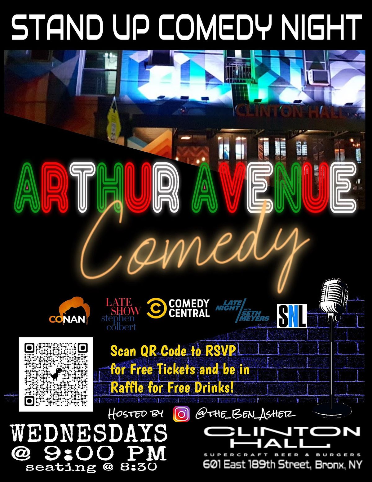 Arthur Avenue Comedy - Fordham Stand-Up Wednesday Nights in The Bronx ...
