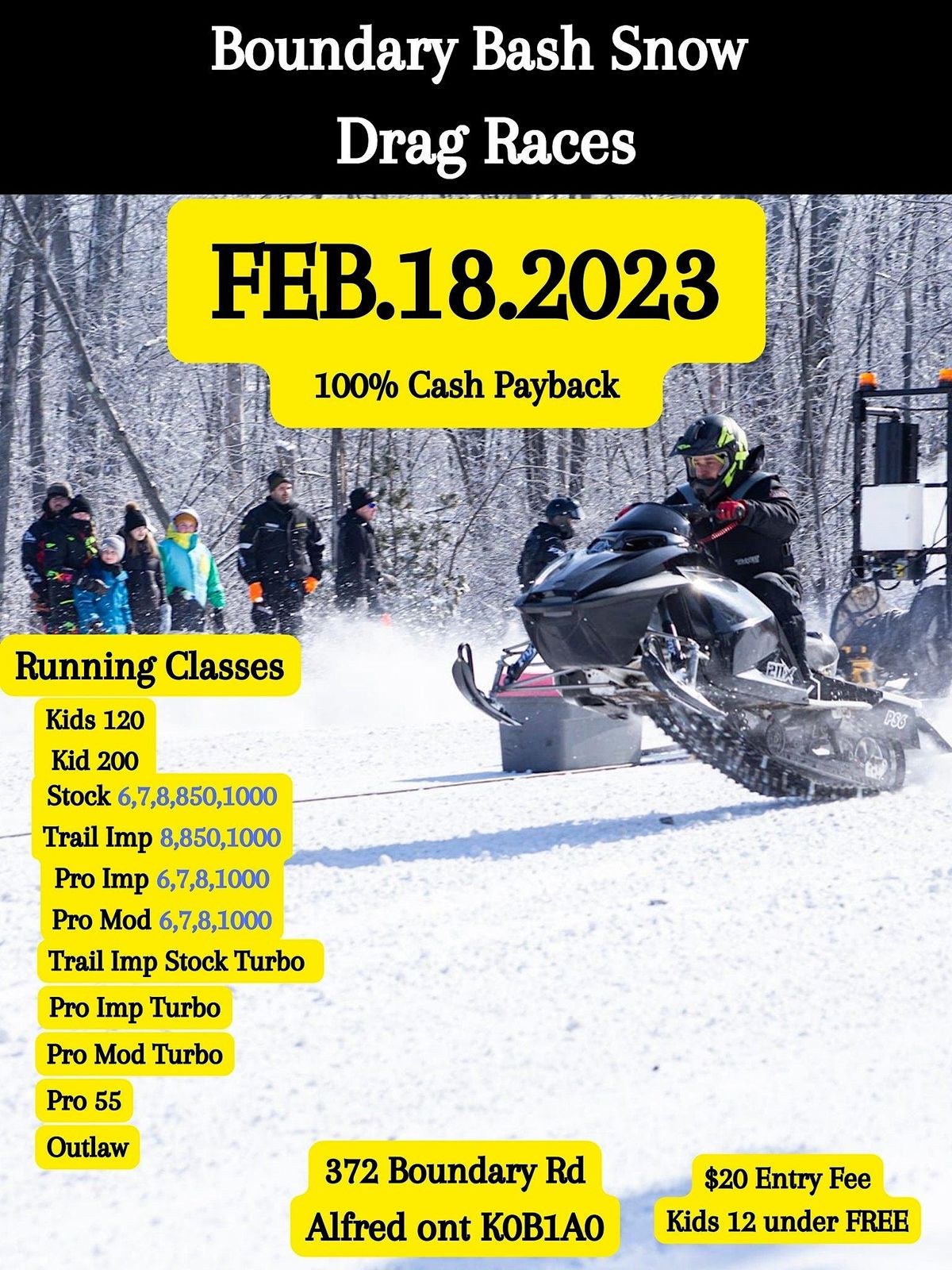 BOUNDARY BASH SNOW DRAGS - ALFRED, ONTARIO - FEB 18TH 2023, 372 ...