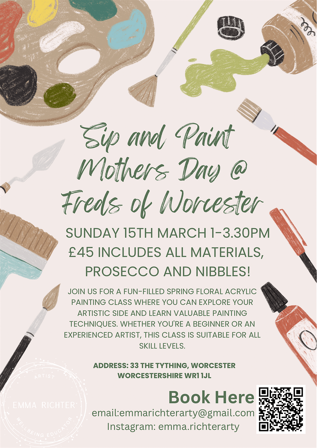 Sip and Paint @ Cake and Culture, Cake & Culture, Edgbaston, 8 March ...