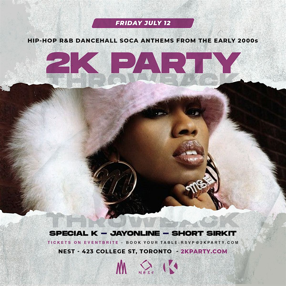 2K Party - Hip Hop Anthems of The Early 2000s, Nest, Toronto, 12 July ...